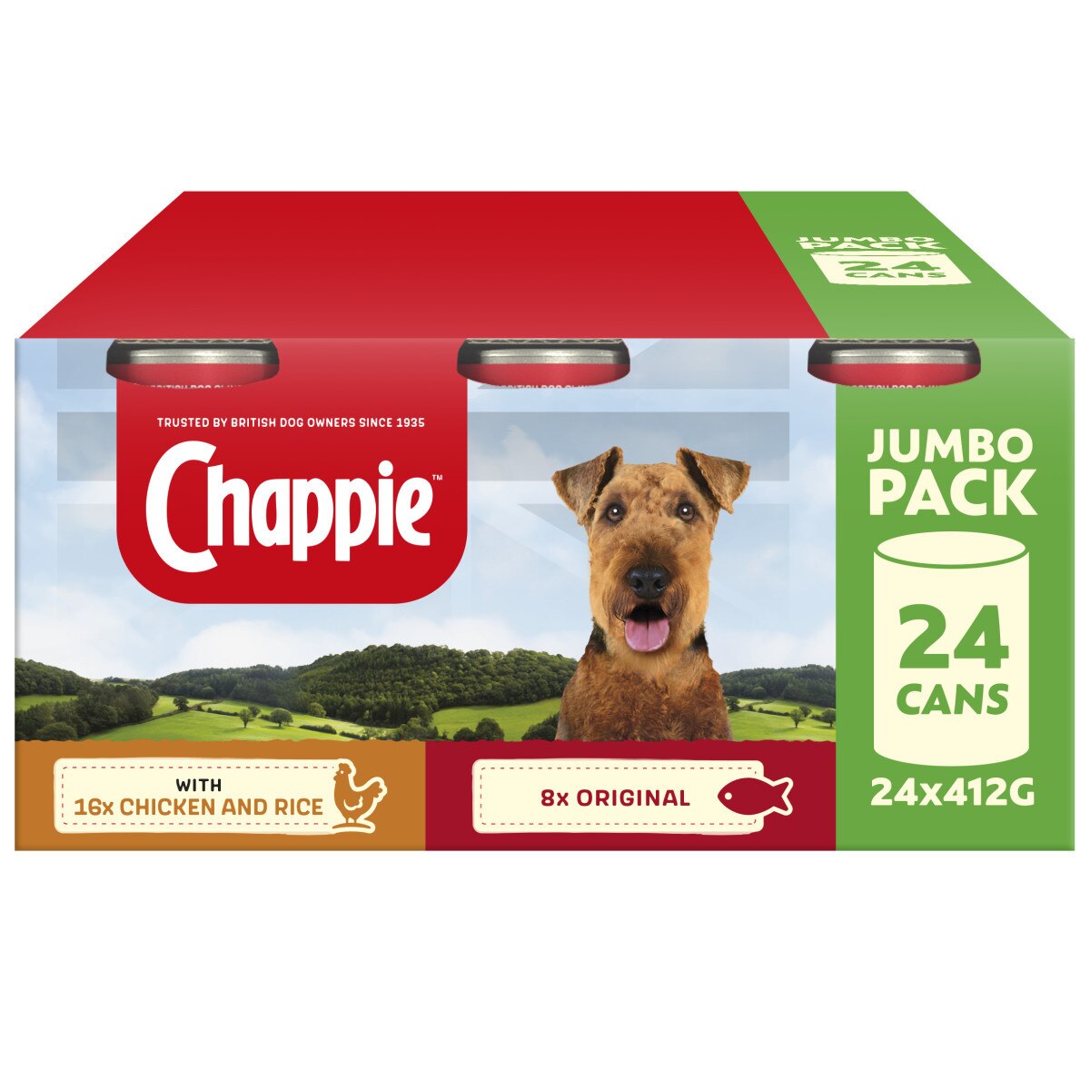 Chappie Adult Dog Loaf 24x412g Next Day Delivery by 7pm