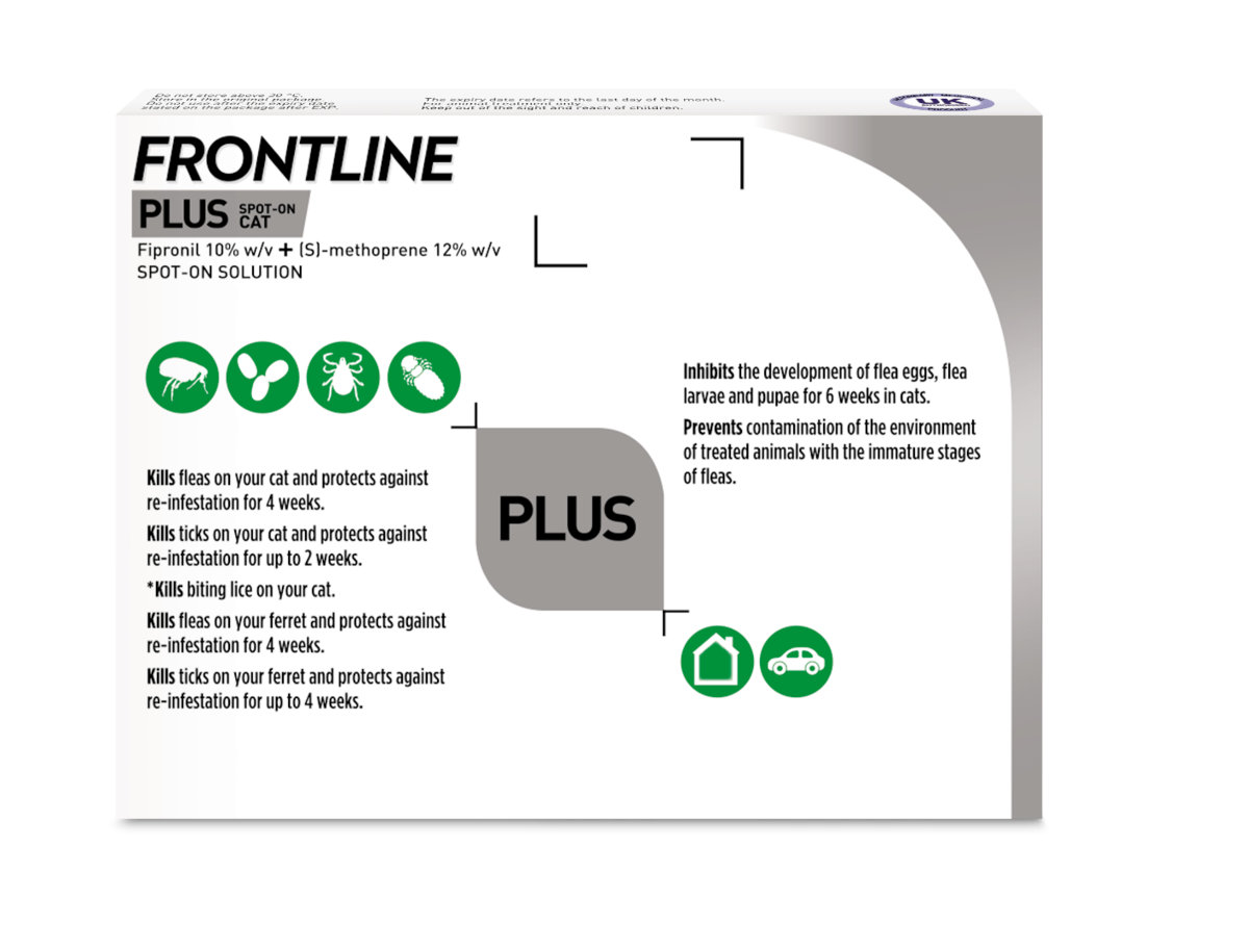 Frontline Plus Flea Cats 6 Pk Next Day Delivery by 7pm