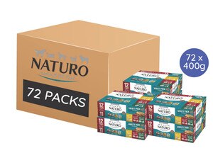 Naturo Adult Variety Wet Dog Food Tray - 72 x 400g